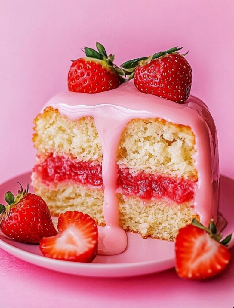 Strawberry Honey Bun Cake with Strawberry Cream Icing – Choose a recipe